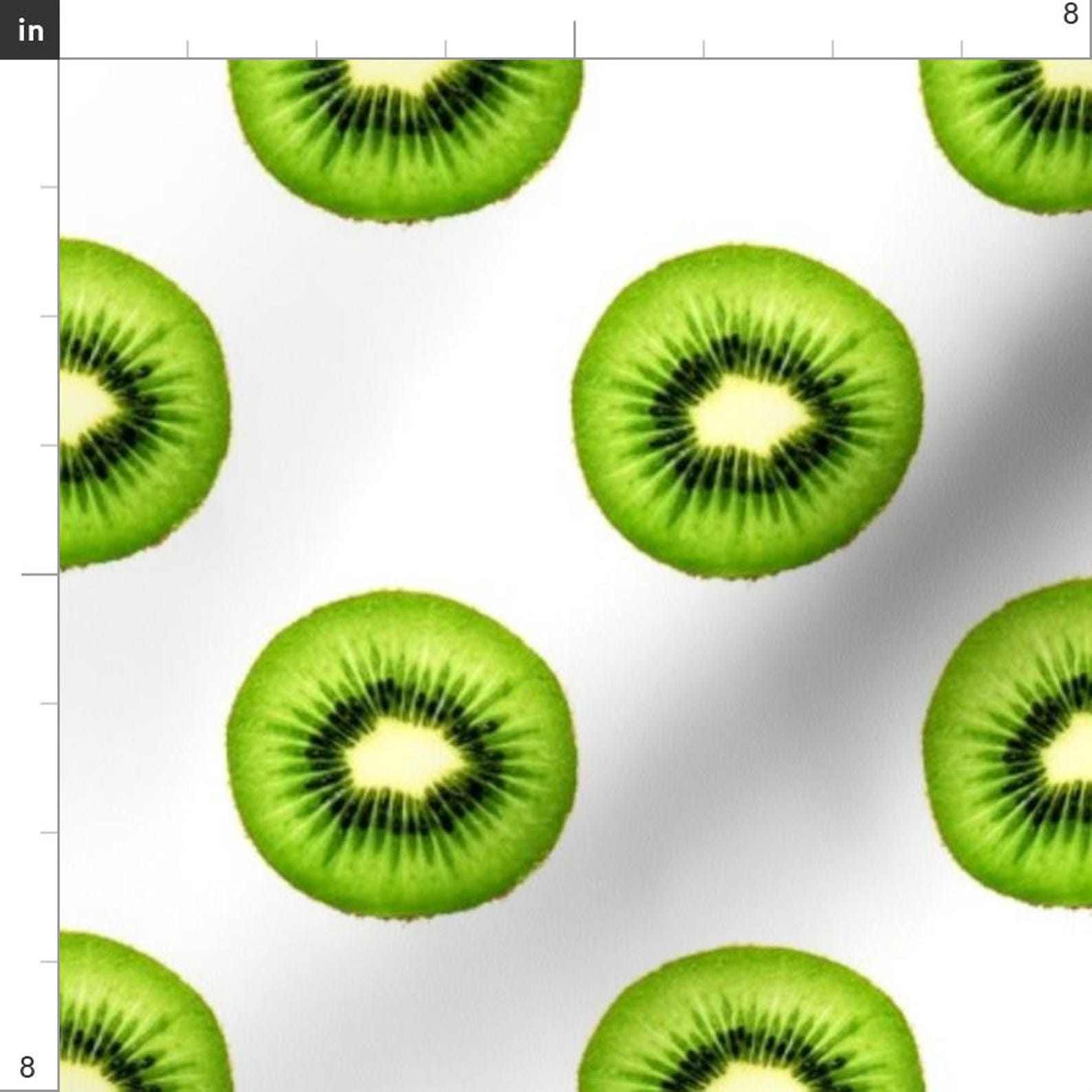 Kiwi Halves Fabric - Kiwi Fruit Small Repeating Pattern by ...