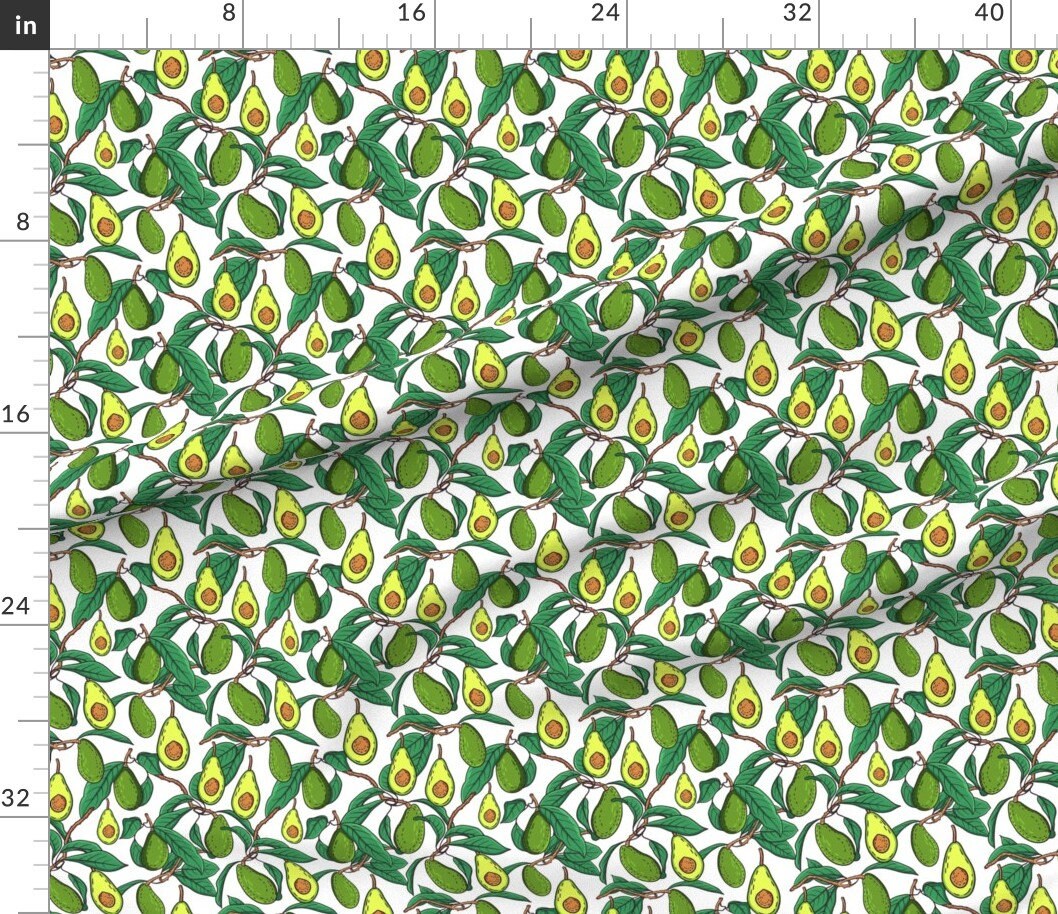Avocado Fabric Avocado by Mzwonko Avocado Vegetable - Etsy