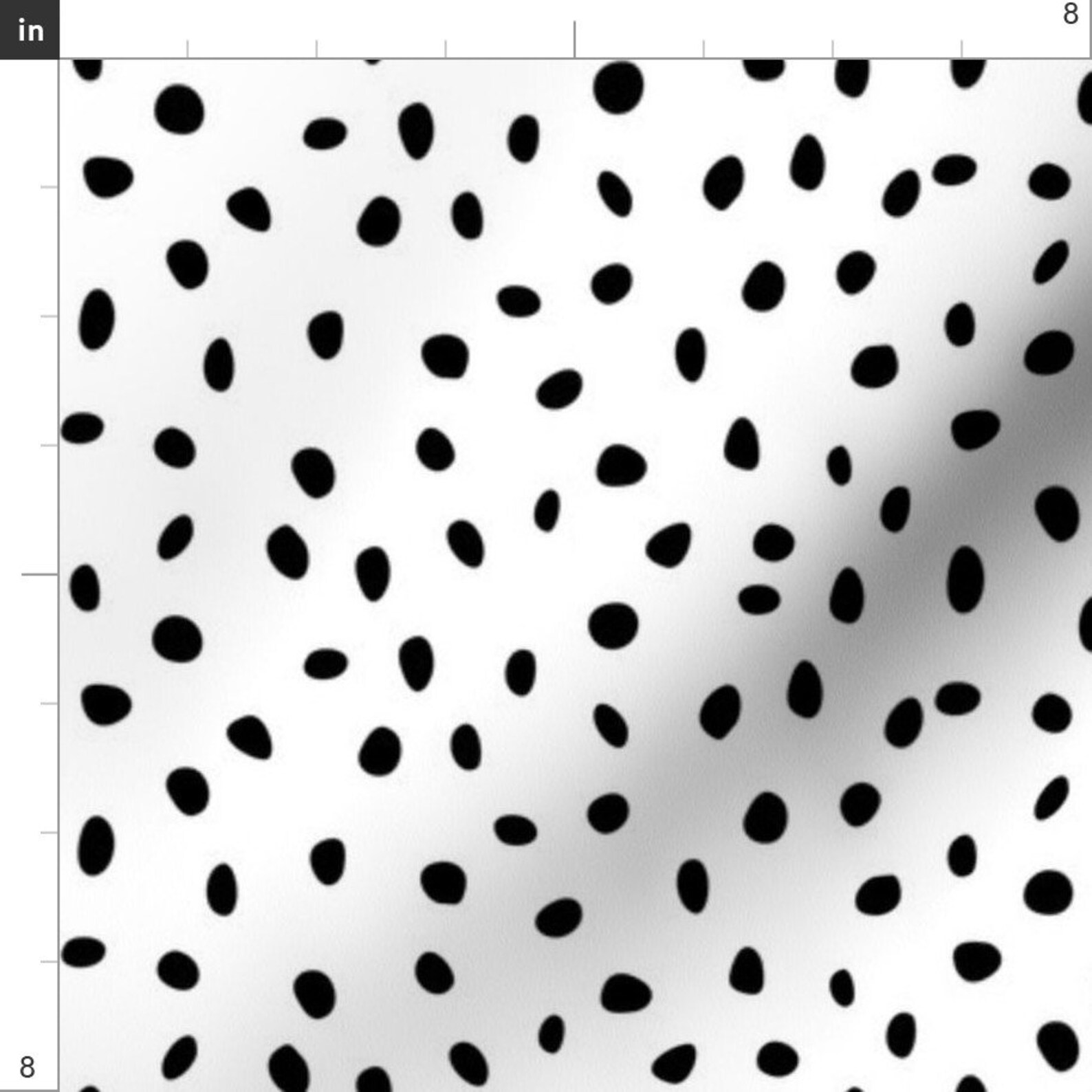Black Spots Fabric Dalmatian Dots by Glimmericks Animal - Etsy
