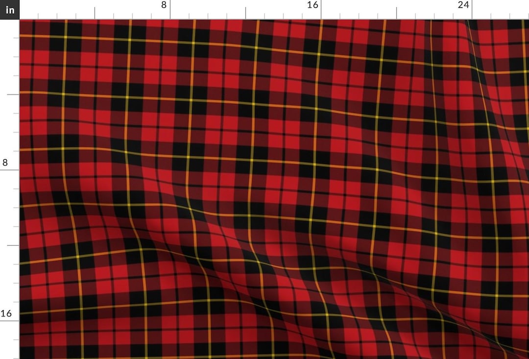 Wallace Fabric - Wallace Clan Tartan (3") by Weavingmajor - Wallace Red ...