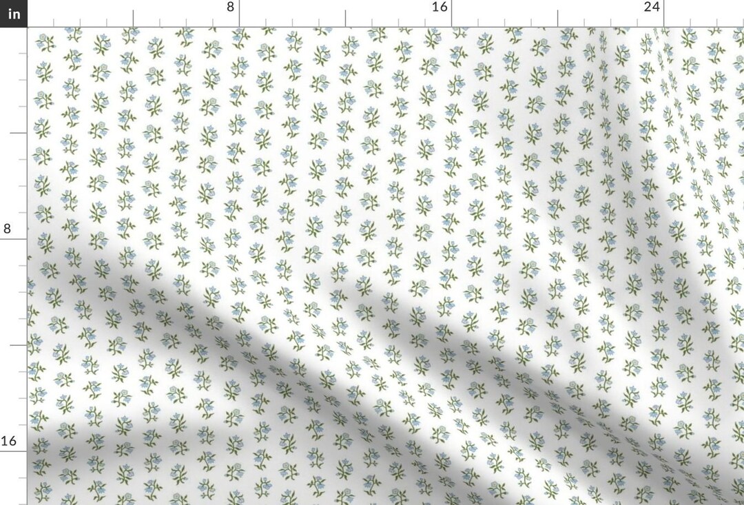 Edwardian Floral Fabric - Regency Floral Blue by Katherinecodega ...