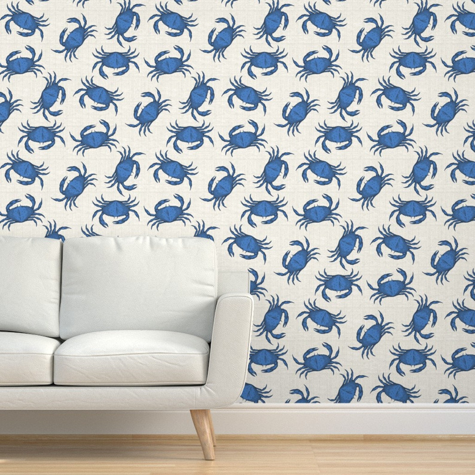 Crab Wallpaper Blue Crab by Littlerhodydesign Crab Blue - Etsy