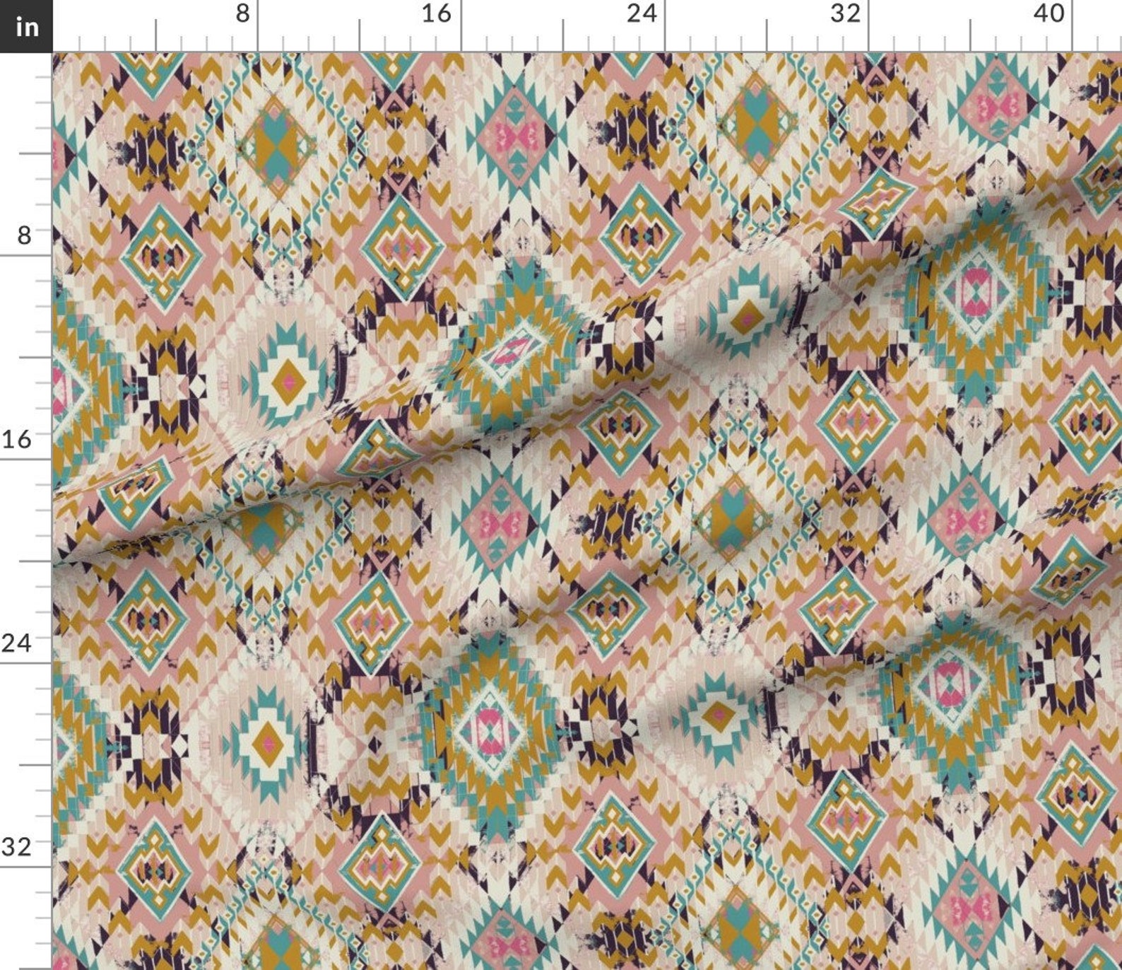 Loom Fabric Ancient City Loom by Melaniegowprint Kilim | Etsy