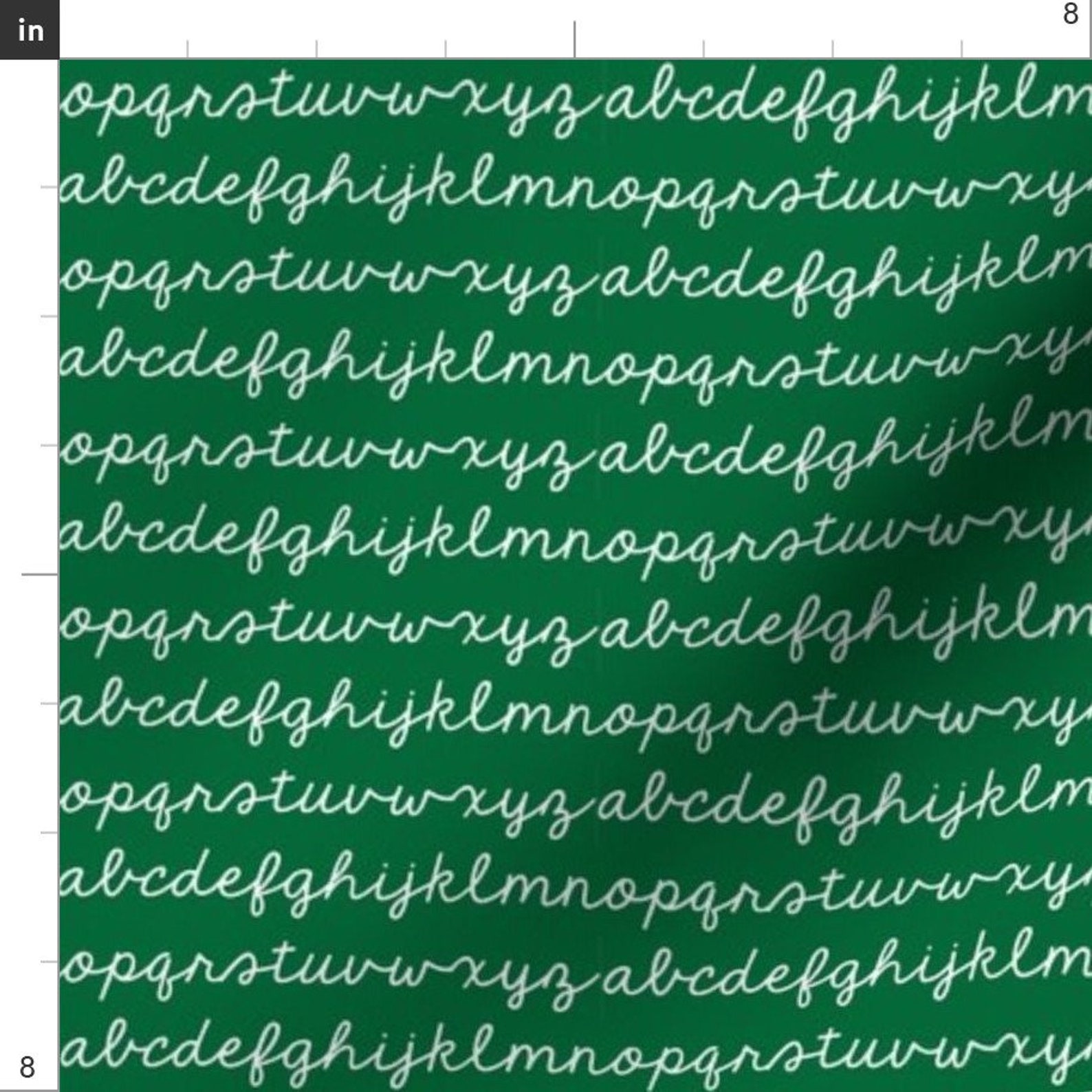 Cursive Abcs Fabric Mini Cursive Alphabet by Alexazurcher Green School ...