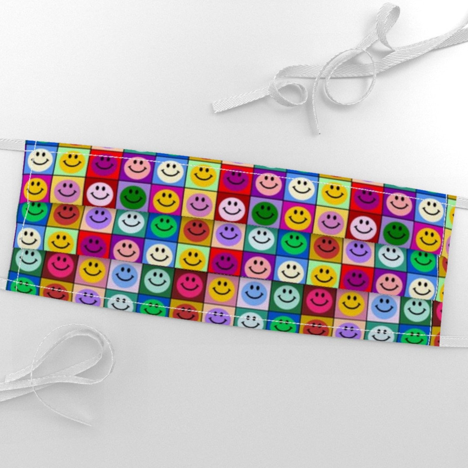 Smiley Face Fabric Smiley Face Squares By Inspirationz | Etsy