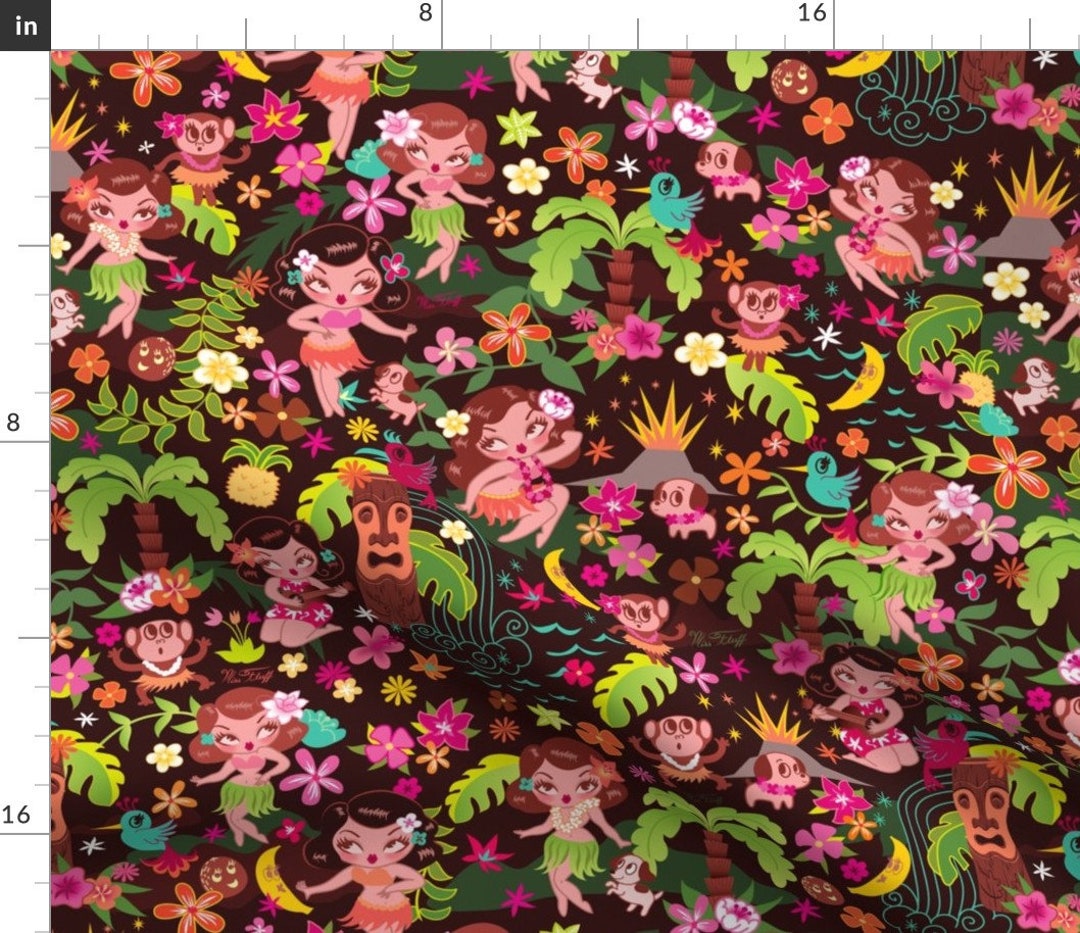 Hula Girls Fabric Hula Cuties Medium by Miss Fluff Hula - Etsy