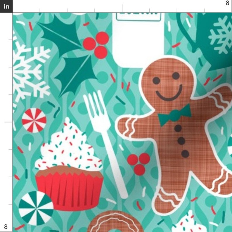 Cookie Fabric Gingerbread Christmas Treats by Run Quiltgirl - Etsy