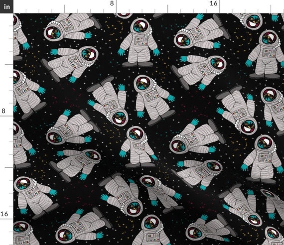 Astronaut Fabric Spacemen With Constellations by Pond Ripple | Etsy