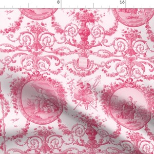 Romantic Pink Rococo Fabric Pink Rococo Harvest by Peacoquettedesigns ...