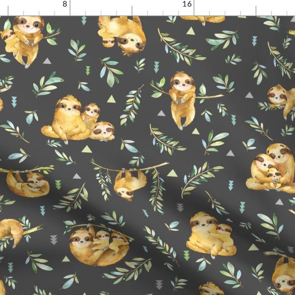 Sloth Fabric - Etsy