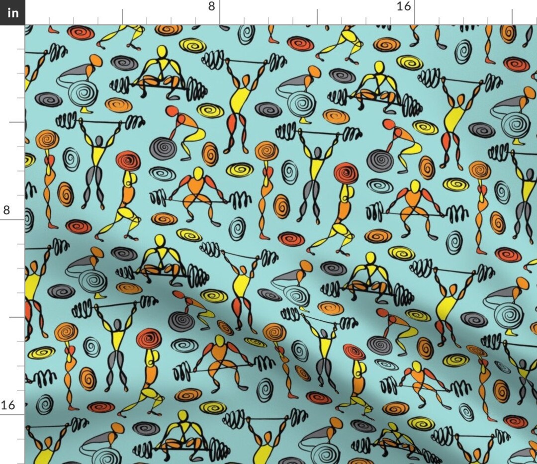 Rainbow Weightlifters Fabric Weightlifters by Kimthings Athletic ...