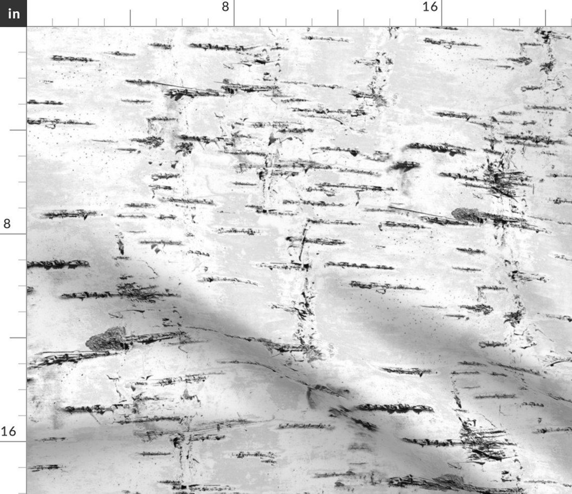Woodland Fabric Birch Bark by Katevasilchenko Birch Trees - Etsy