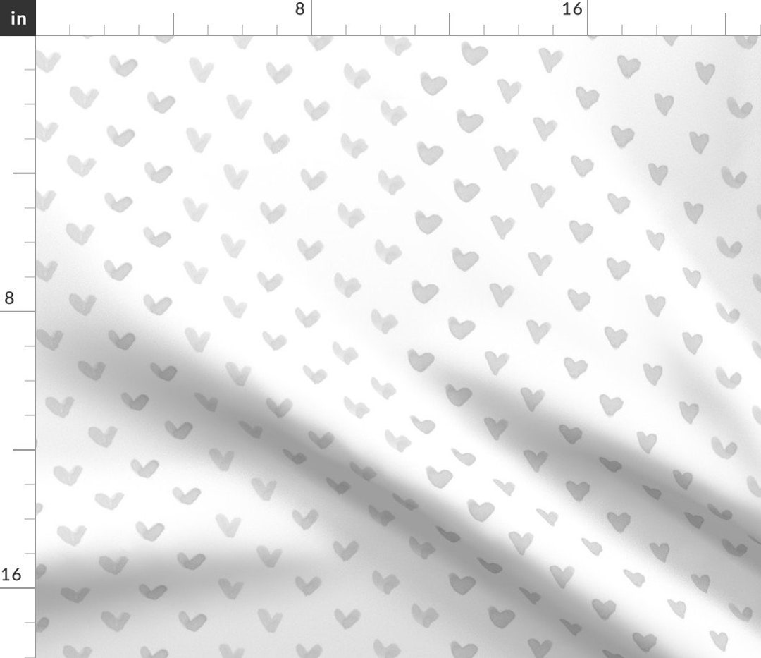 Love Fabric Love Hearts // Light Gray by Hipkiddesigns Love Cotton ...