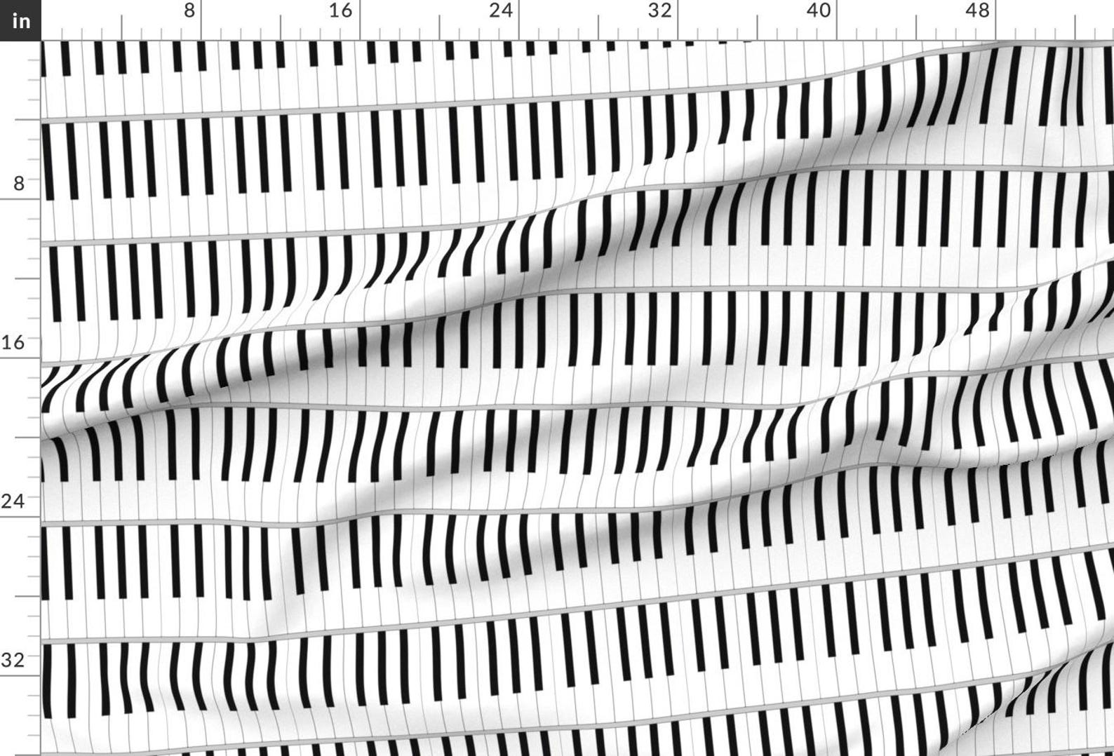 Keyboard Show Fabric - 01920731 Pianoforte Keyboard - Life-sized by Sef ...