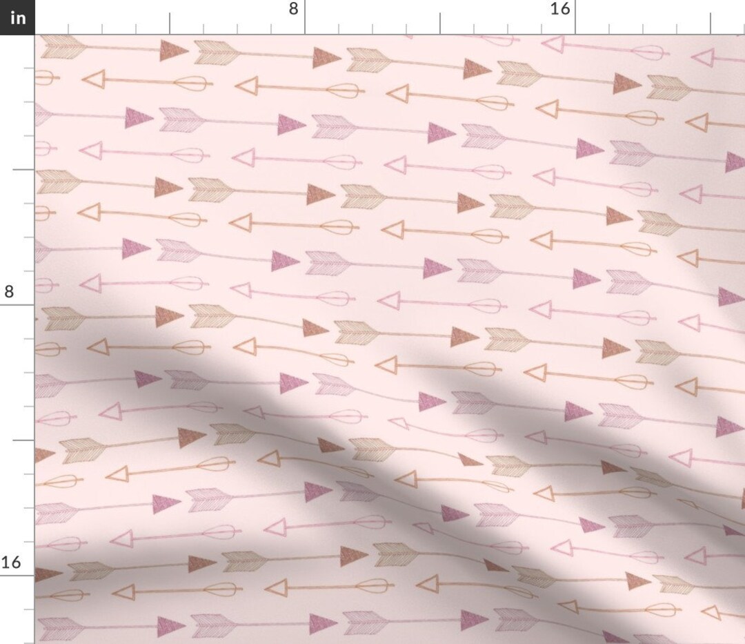 Pink Arrows Fabric Arrows From My Garden by - Etsy