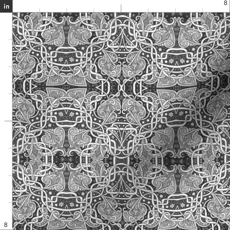Celtic Knot Fabric Cosmic Tangle by Edsel2084 Celtic Lines - Etsy