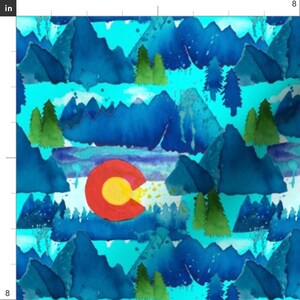 Mountain Fabric - Colorado Small Scale by Everhigh - Colorado Mountains ...