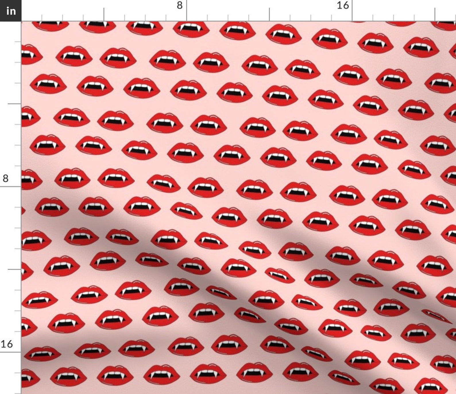 Halloween Fabric Vampire Lips Teeth Lip Lips Halloween | Etsy