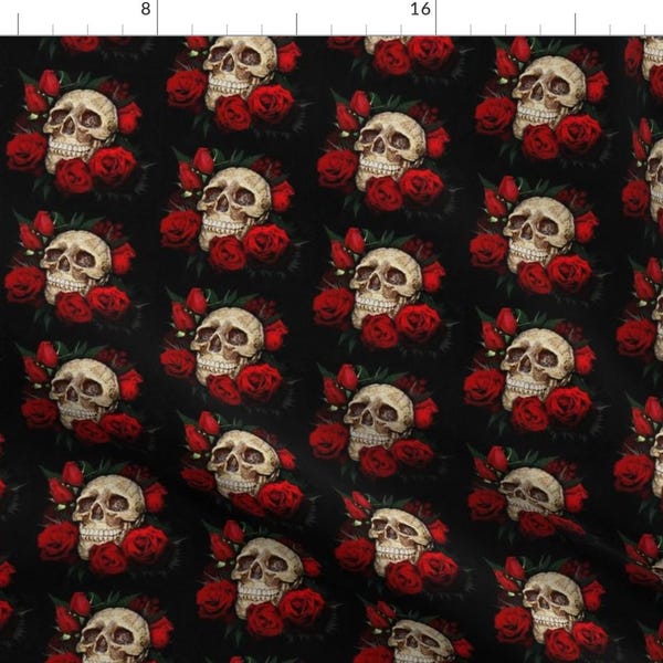 Skull Knit Fabric - Etsy