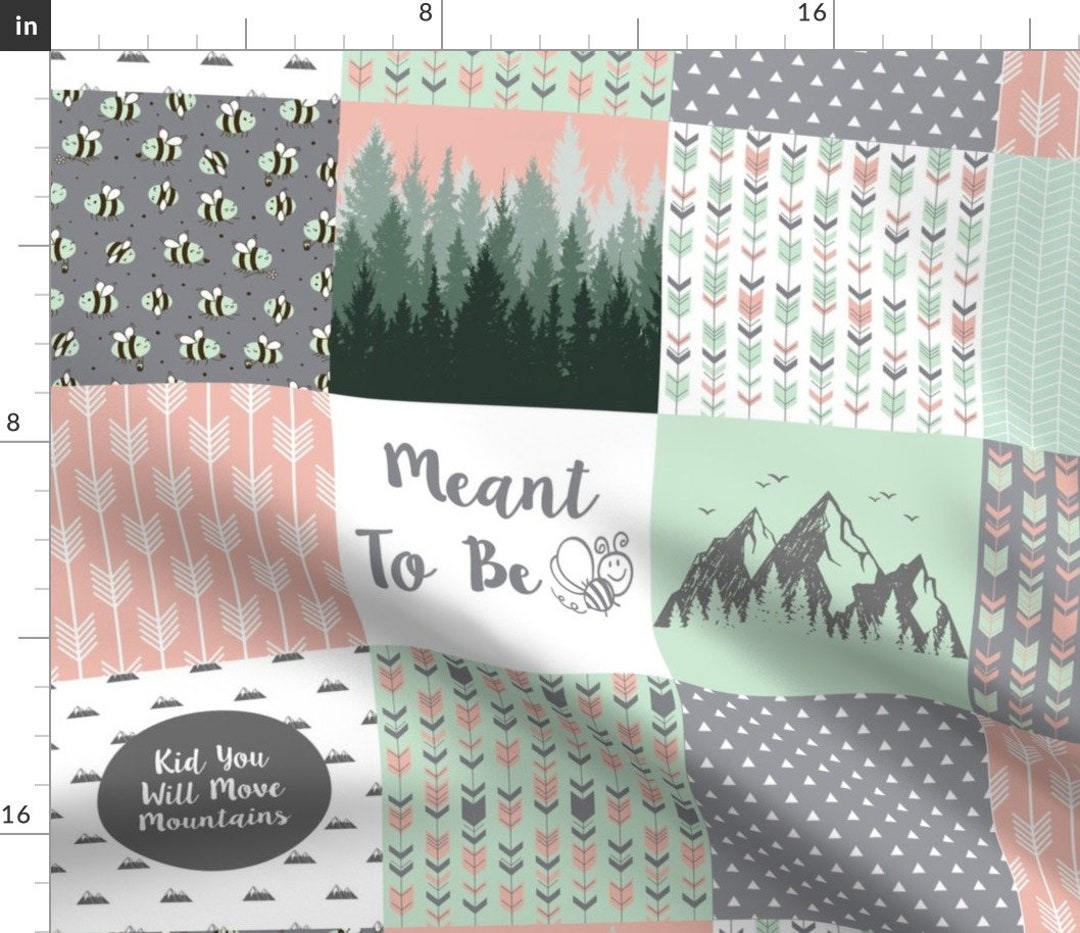 Pink Cheater Quilt Fabric Mountain Bee Cheater Quilt by Jokalodesigns ...