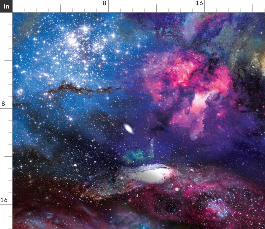 Galaxy Fabric Galactic Dreams by Xoxotique Abstract Galaxy - Etsy