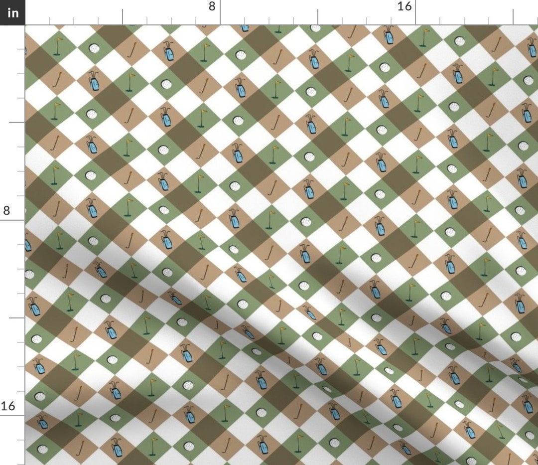 Golf Fabric Golf Perfect by Stofftoy Harlequin Checked Golf Course ...