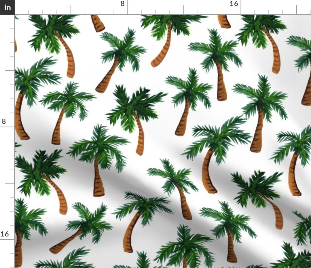 Palm Tree Fabric Palm Tree Print large by Shelbyallison Palm Tree ...