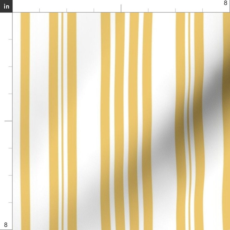Yellow Stripes Fabric Saffron Ticking Stripes by Shopcabin - Etsy
