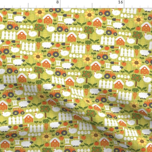 Farming Fabric Little Patchwork Hills By Cjldesigns Farm | Etsy