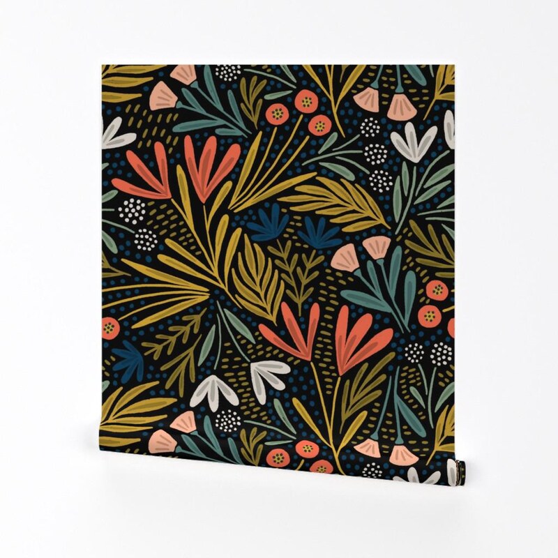 Large Floral Wallpaper - Etsy