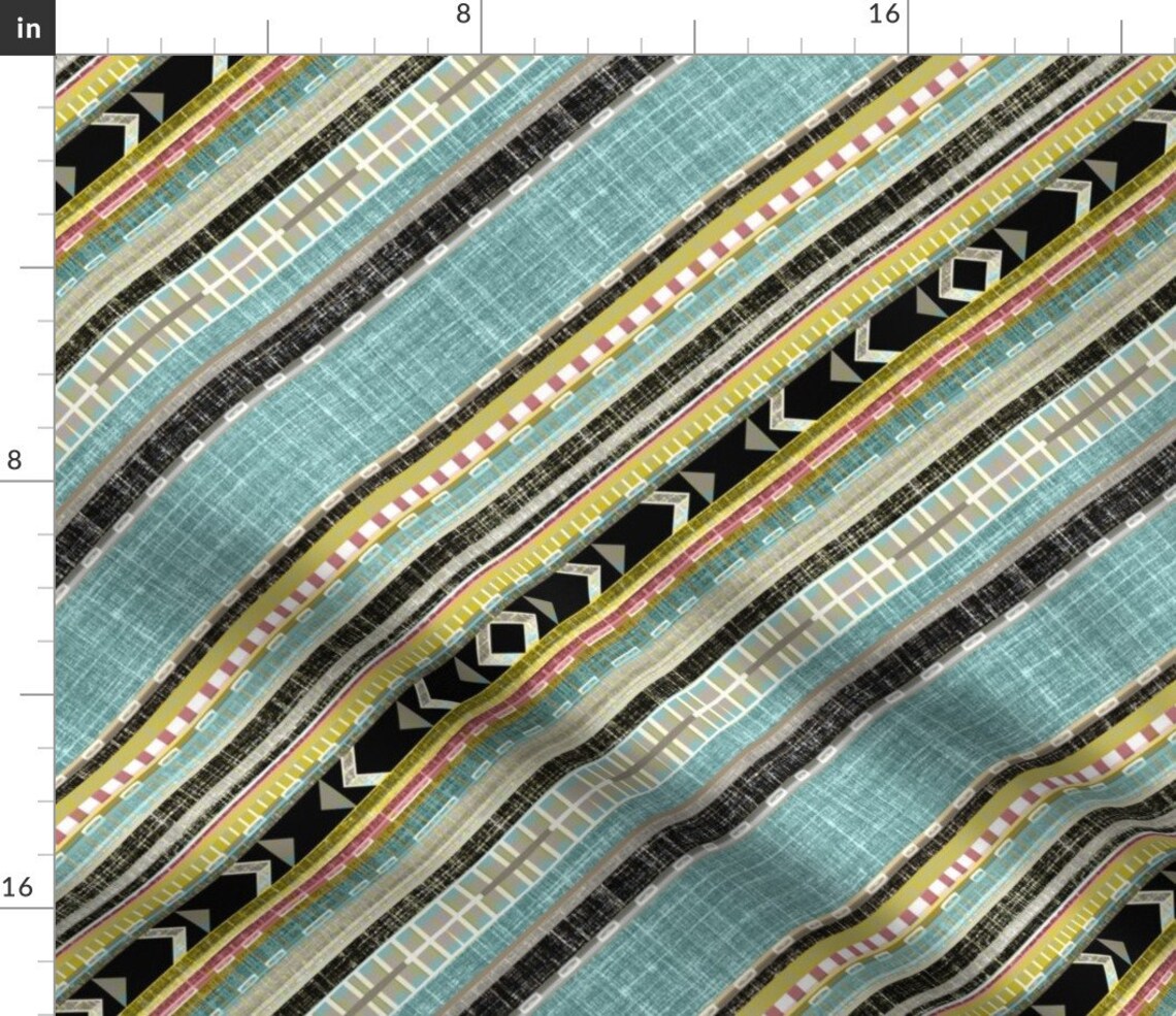 Aztec Fabric Southwest Stripe Diagonal by Joanmclemore | Etsy