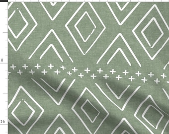 Modern Farmhouse Green Diamonds Fabric Safari Wholecloth - Etsy