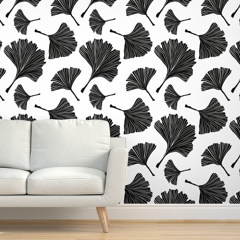 Gingko Wallpaper Ginkgo Biloba Plant by Ilonitta Black - Etsy