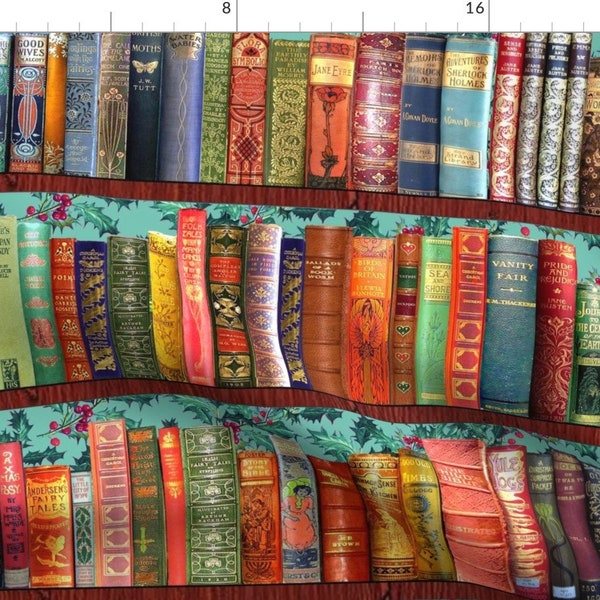 Antique Books Fabric - Etsy