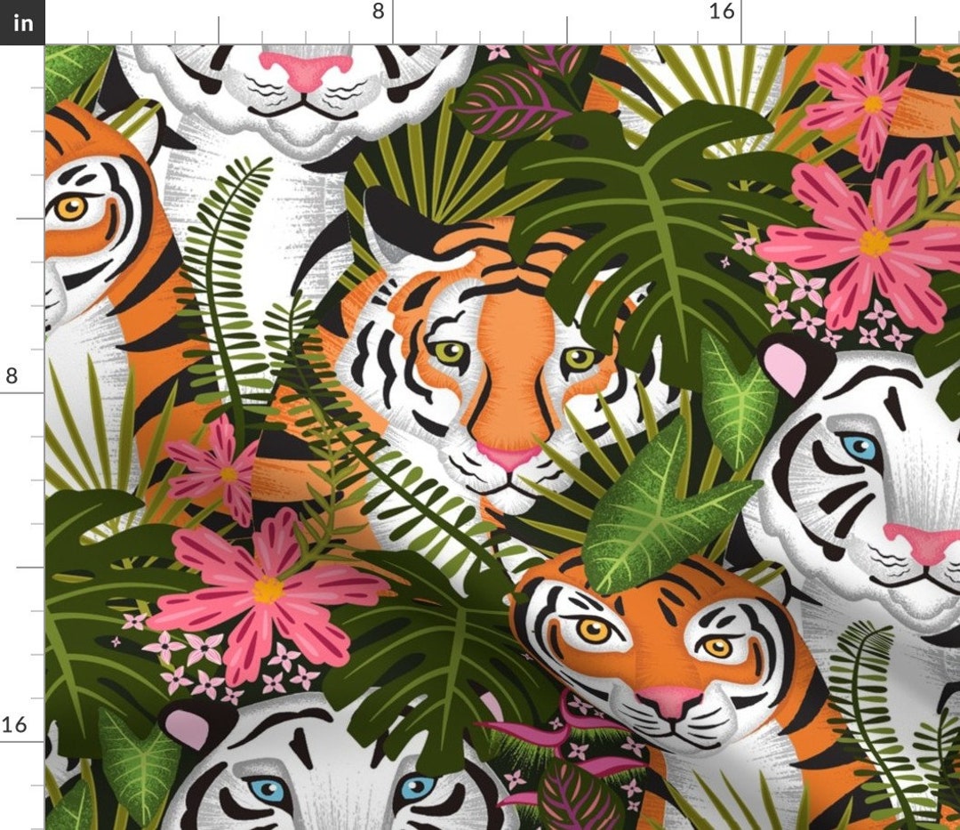 Tiger Clan Fabric Tiger Clan by Michaelzindell Endangered Species Tiger ...