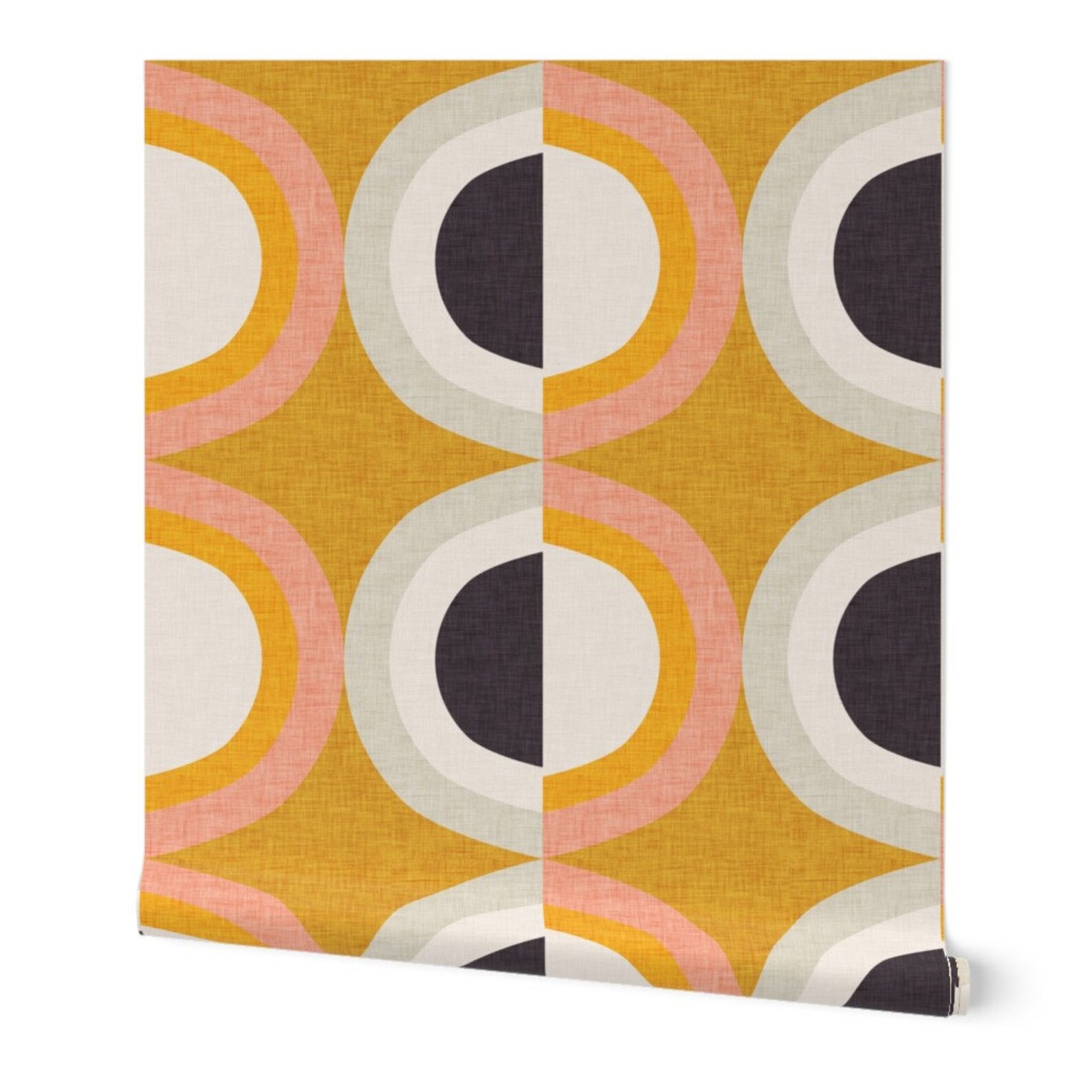 Mid Century Modern Wallpaper New Mid Mod Yellow by - Etsy