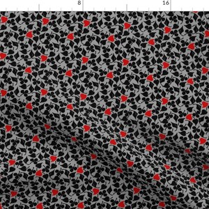 Card Suits Fabric Card Suit Leaves Gray by Siya Poker | Etsy