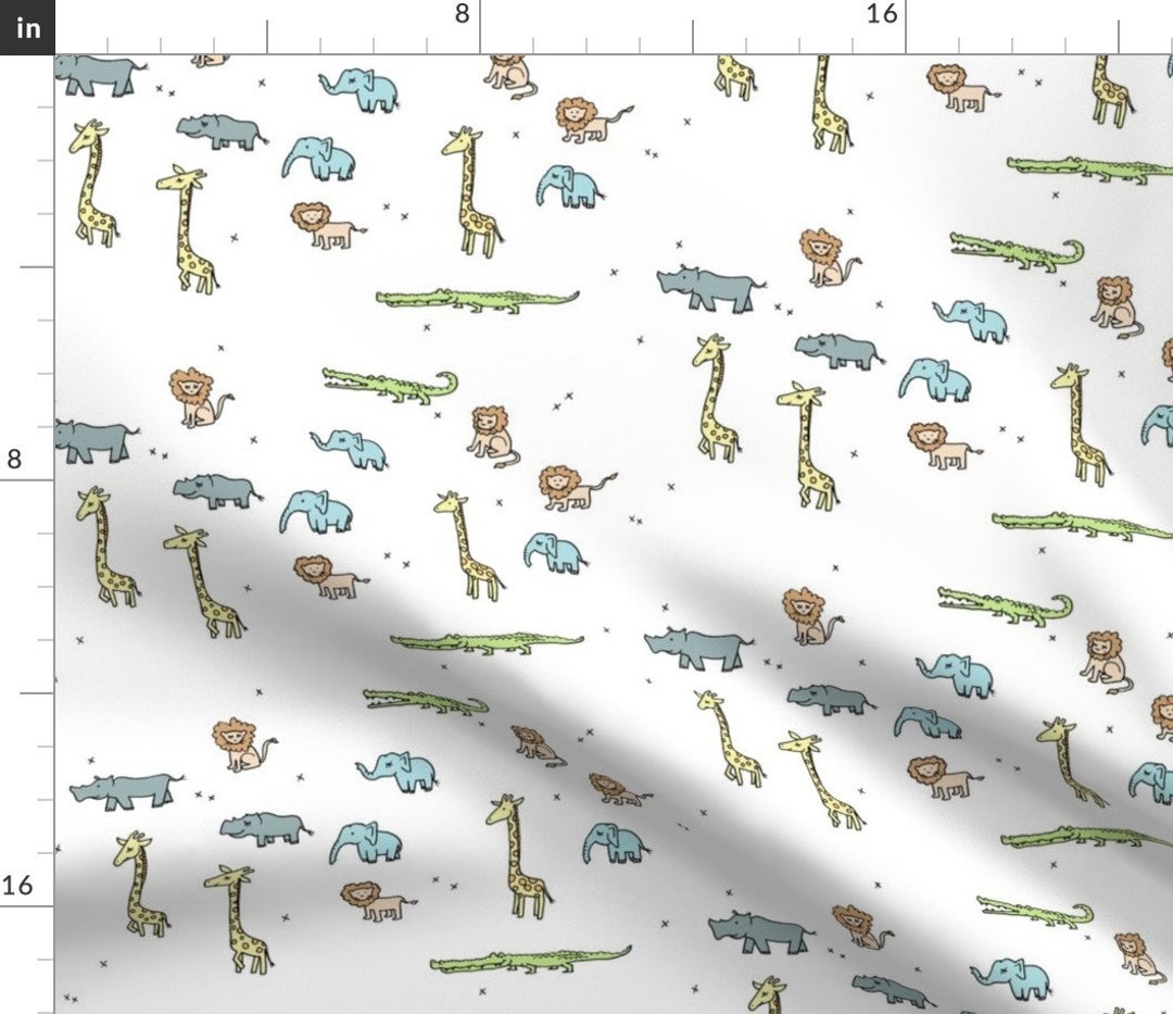 Tiny Zoo Fabric Zoo by Taraput Tiny Zoo Nursery Decor - Etsy