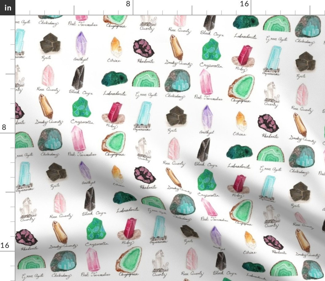 Crystal Fabric Healing Crystals Gem Stone & Mineral - Etsy