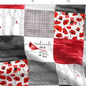 Cardinal Red Quilt Fabric Cardinals//angels Are Near - Etsy