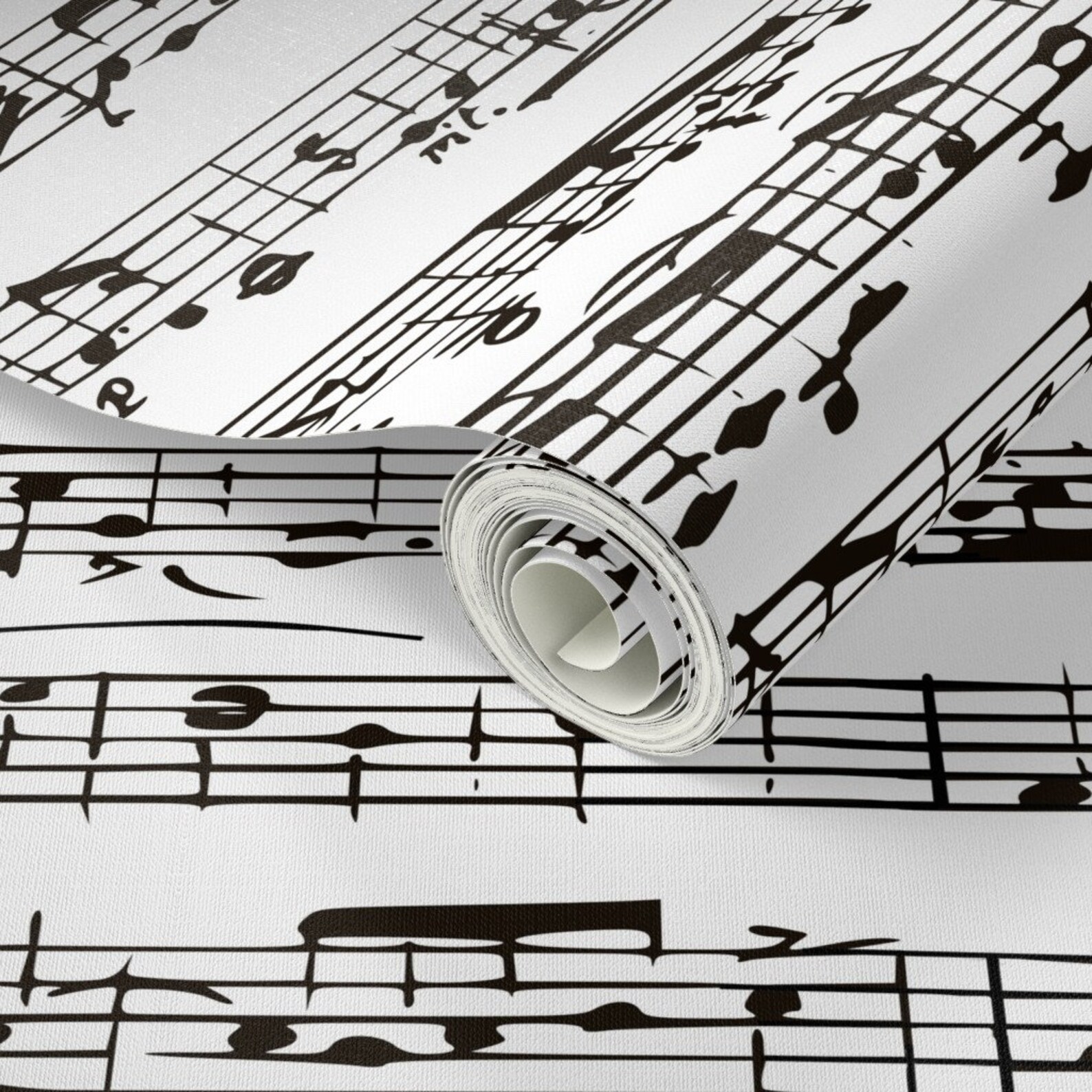 Music Notes Wallpaper Black and White Music Notes by - Etsy
