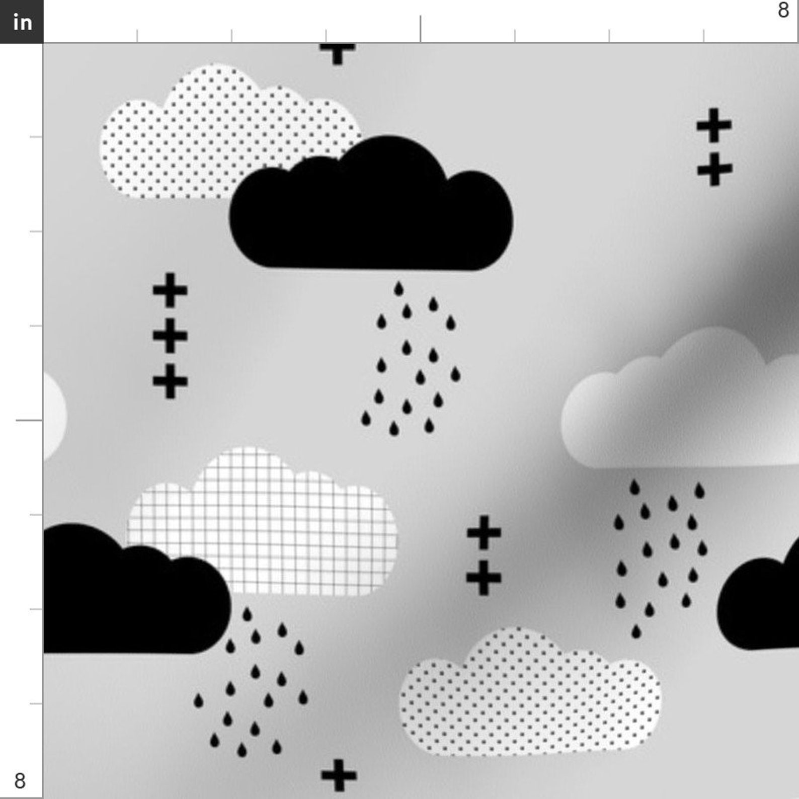 Clouds Fabric Modern Clouds / Fog Custom Fabric by Little - Etsy