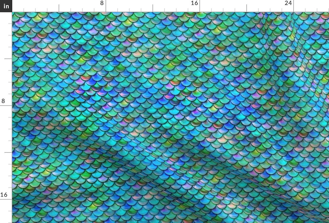 Fish Scales Fabric - Mermaid Scales by Elladorine - Fish Mermaids ...