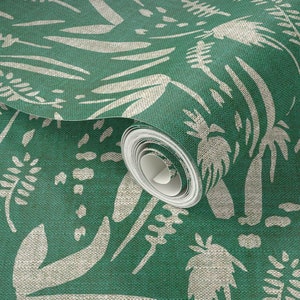 Plants Wallpaper Playa Junga Green by Holli Zollinger Green Plants ...