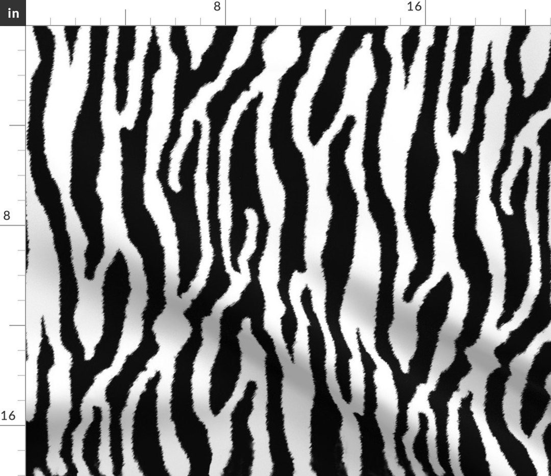 Zebra Fabric Zebra or White Tiger Stripes by Eclectic House Animal ...