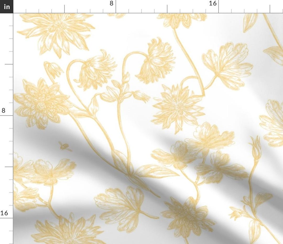 Buttercup Fabric Jacomina Toile Buttercup 1 by Lilyoake Buttercup ...