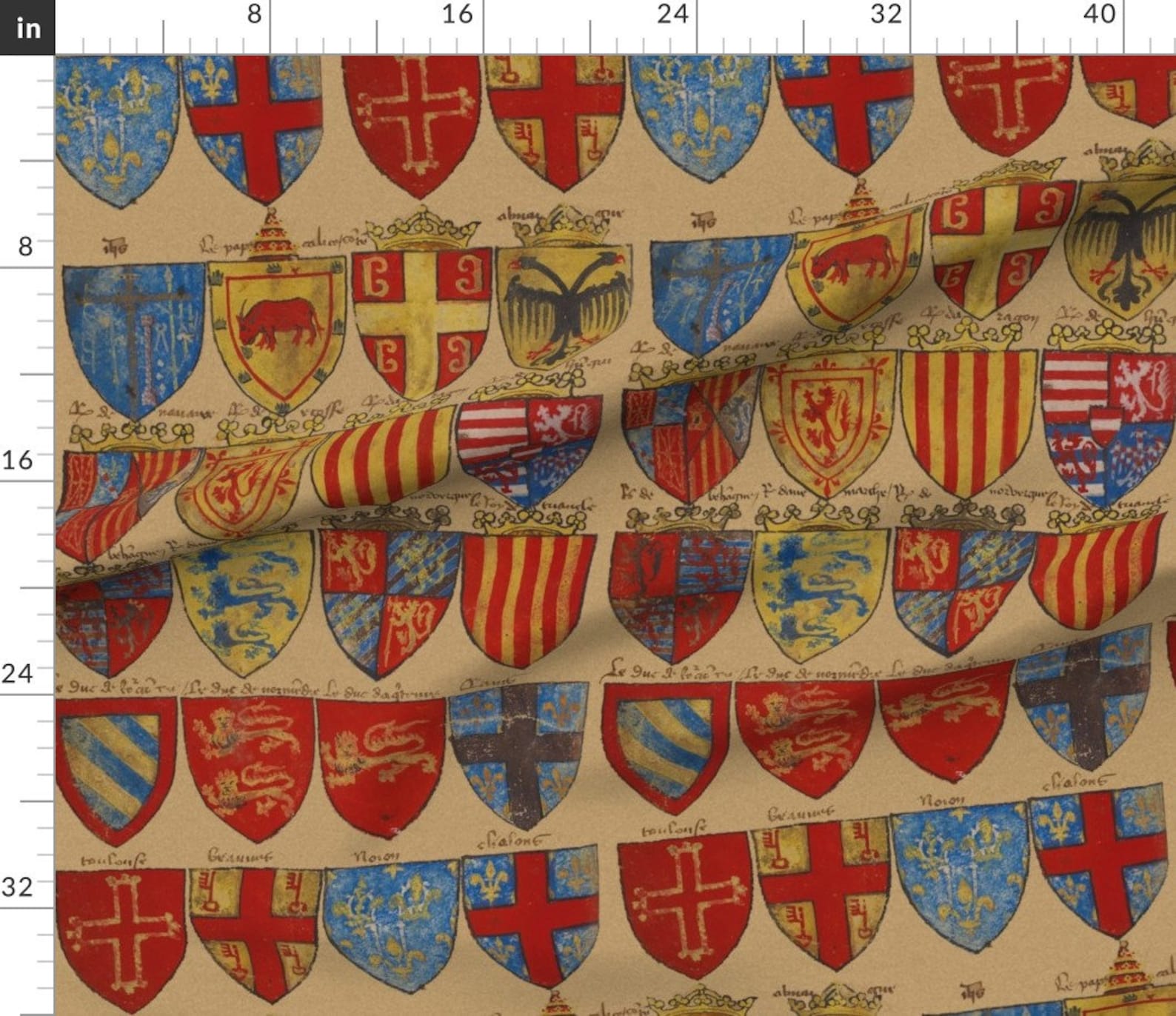 Medieval Royal Fabric Knights of the Round Table by - Etsy