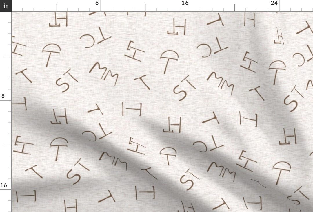 Soft Brown Fabric - Cattle Brands by Sugarpinedesign - Cattle Cow Ranch ...
