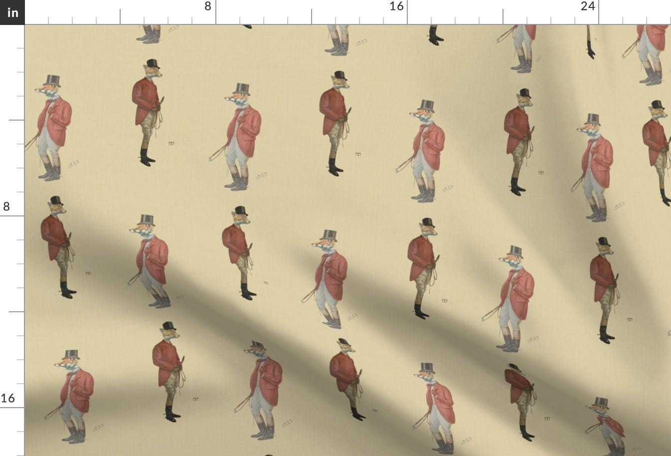 Equestrian Horse Foxhunter Fabric - M.F.'S by Ragan - Fox Hunter Cotton ...