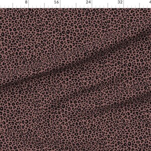 Leopard Fabric Pale Mauve Leopard by Kimsa Moody Mauve Purple Black ...